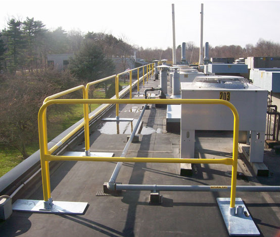 Portable Guardrail for Temporary Rooftop Fall Protection Applications