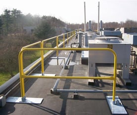 Portable Guardrail for Temporary Rooftop Fall Protection Applications